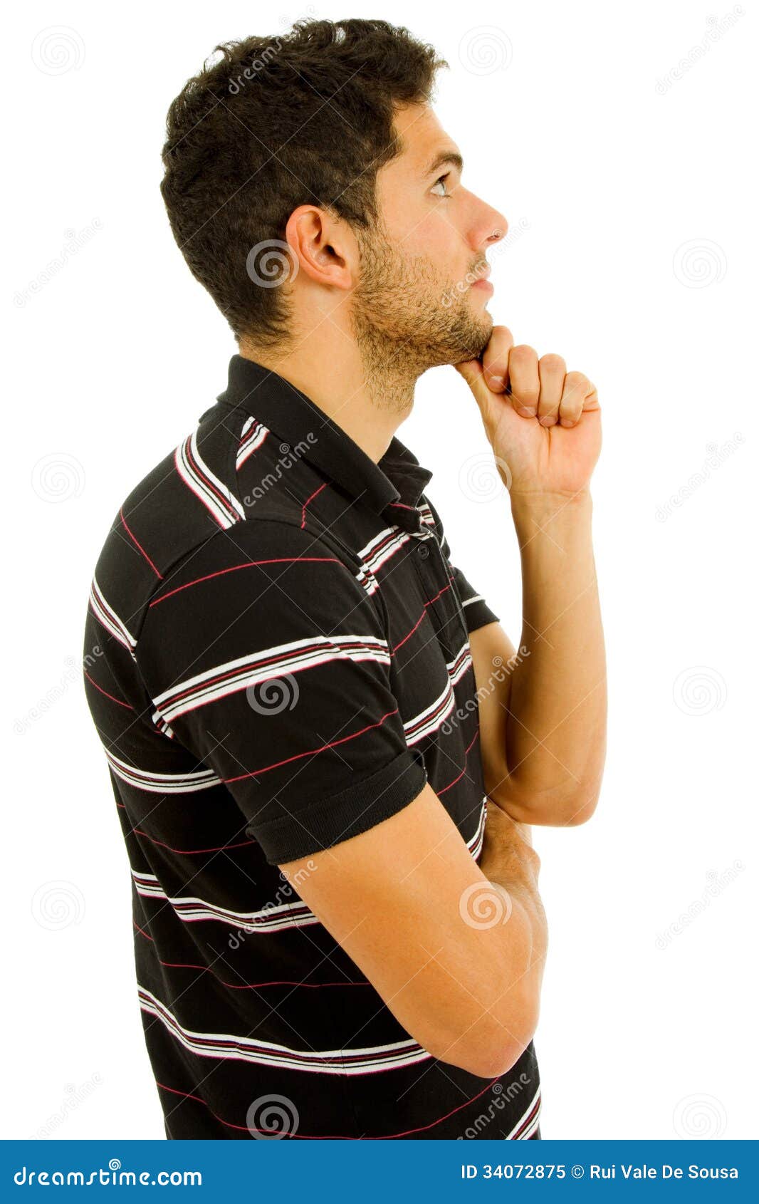 Thinking stock image. Image of hair, december, male, isolated - 34072875