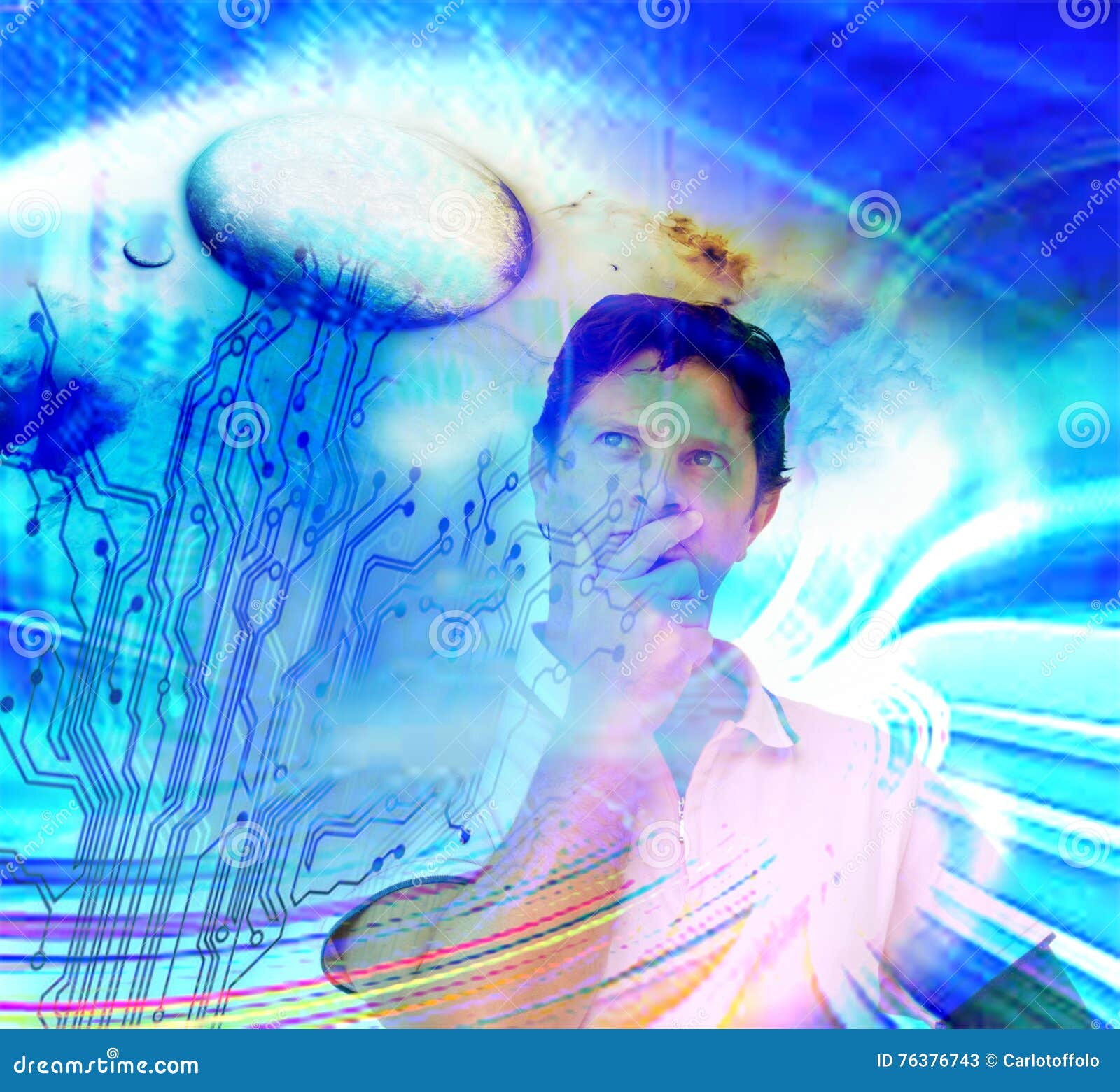 Thinking technology stock image. Image of science, school - 76376743