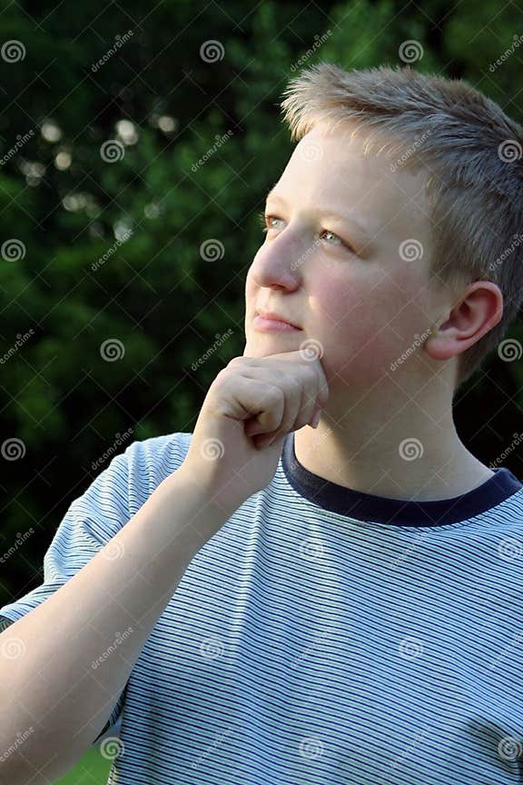 Thinking Teen 2 stock photo. Image of recollect, evaluate - 1419876
