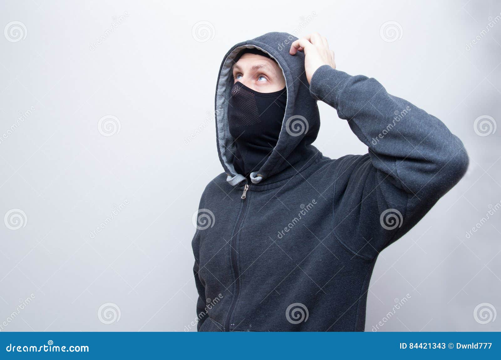 Thinking thief stock image. Image of hood, sneaking, black - 84421343