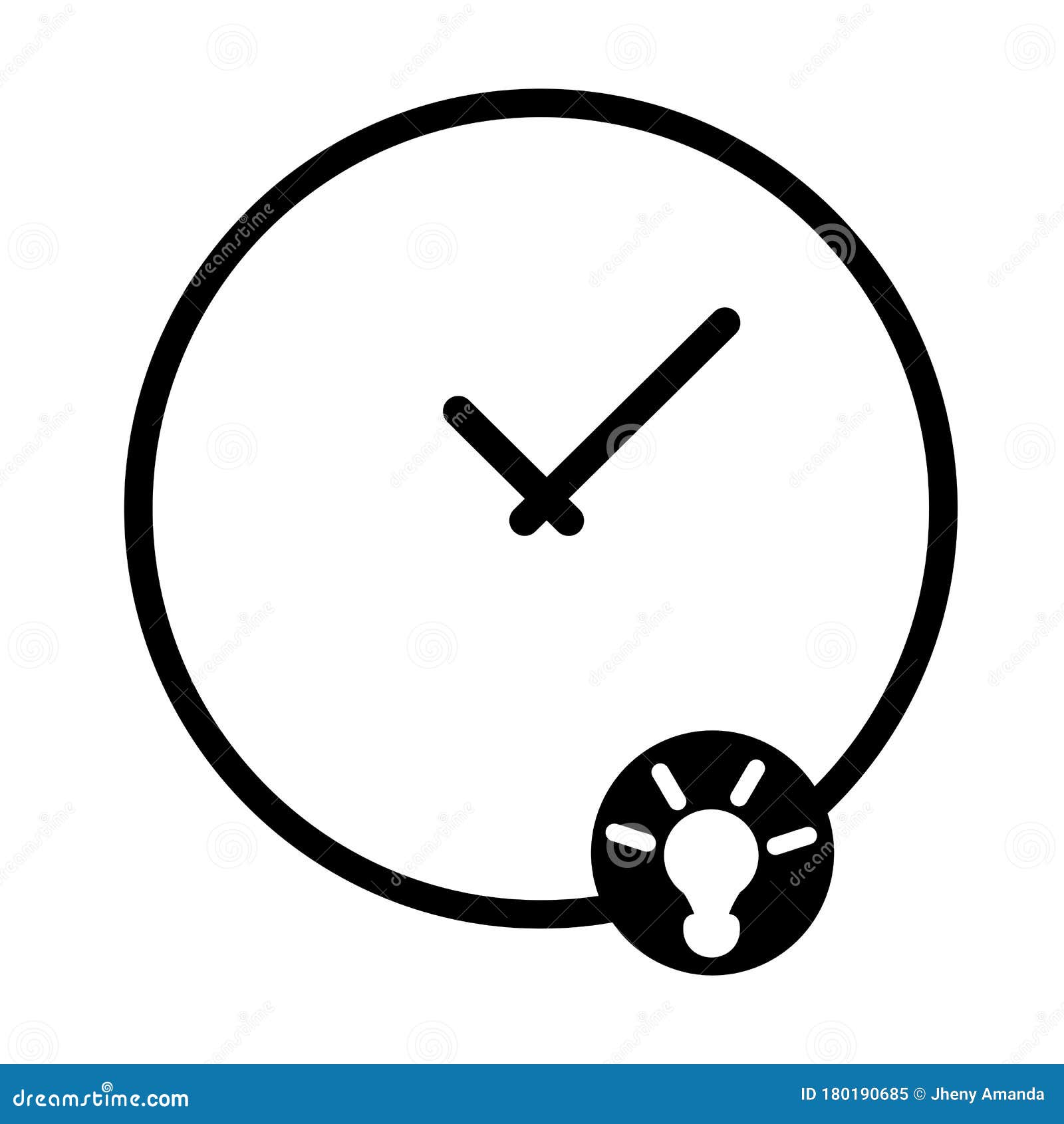 Thinking Time, Clock, Watch Icon. Concept of UI Design Elements Stock ...