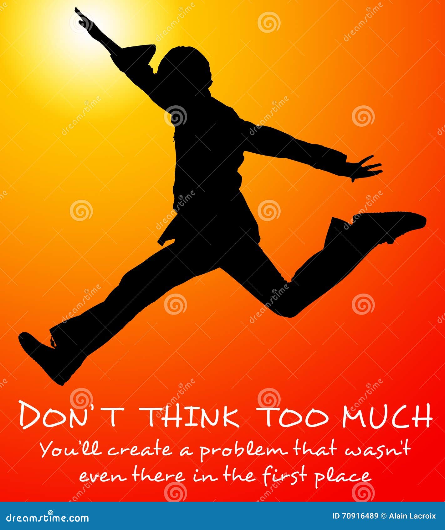 Thinking too much stock illustration. Illustration of hesitating - 70916489