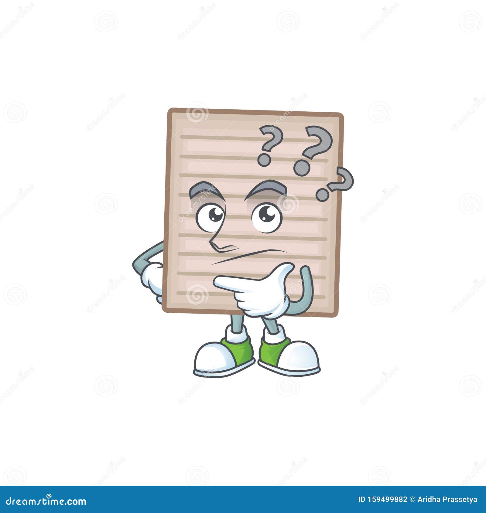 Thinking Vintage Scrapbook Paper Cartoon for Note Stock Vector ...