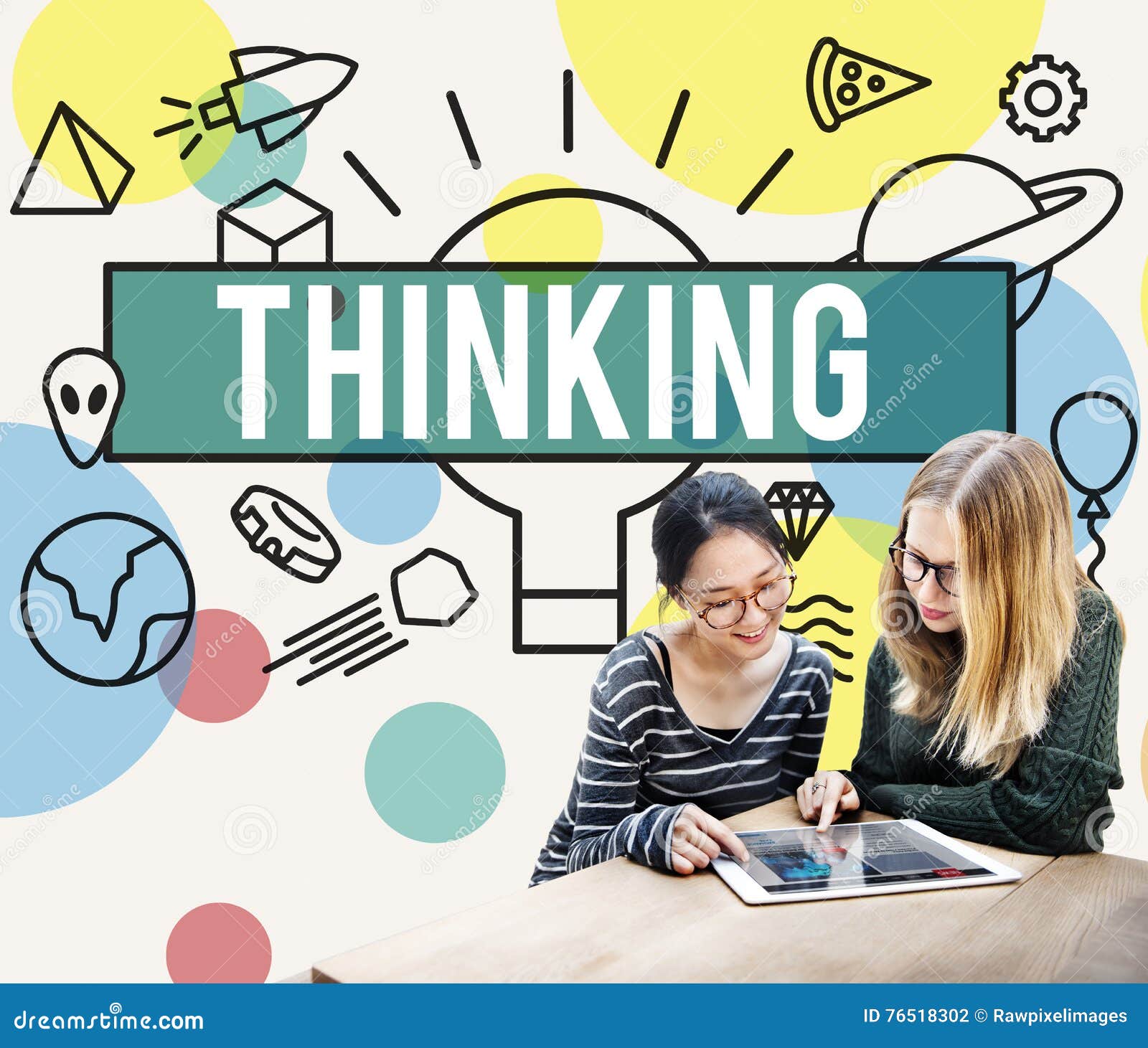 Thinking Vision Creative Imagination Ideas Concept Stock Photo - Image ...