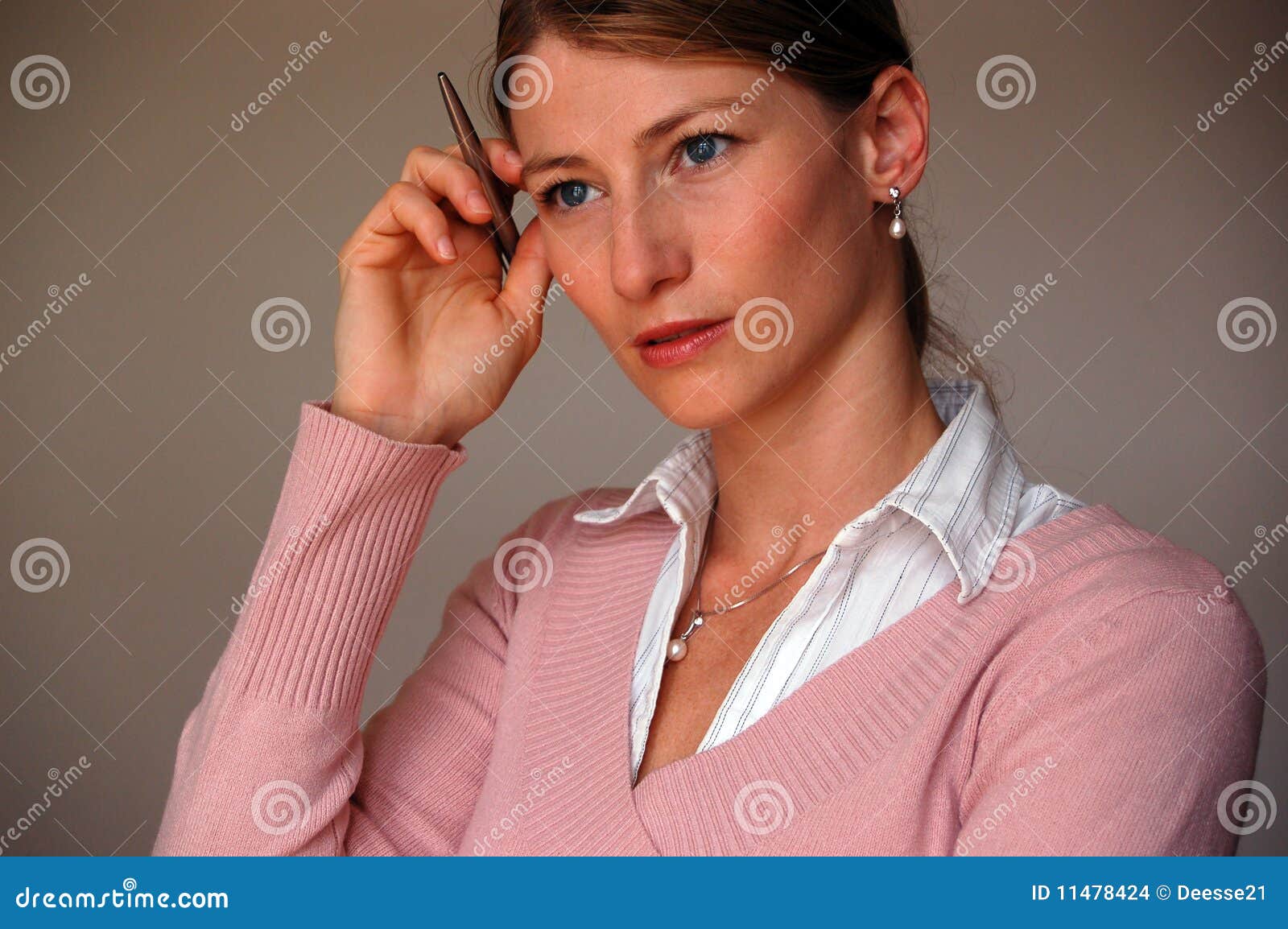 Thinking Woman stock photo. Image of person, business - 11478424