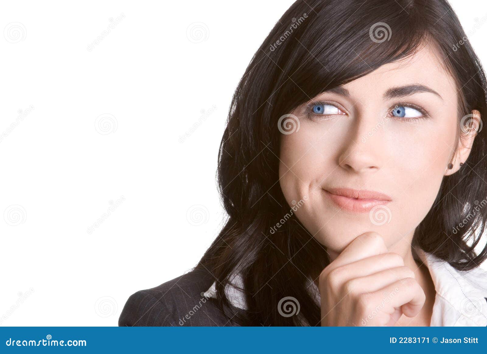 Thinking Woman stock image. Image of people, girl, white - 2283171