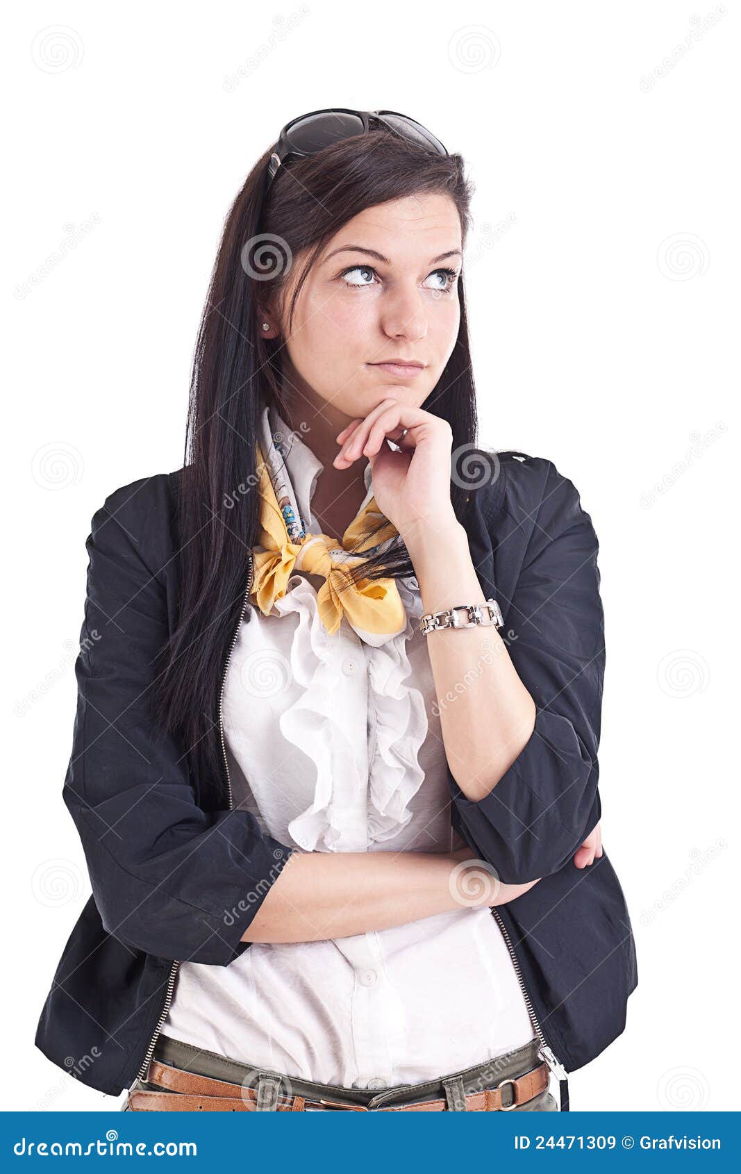 Thinking woman stock image. Image of attractive, behavior - 24471309