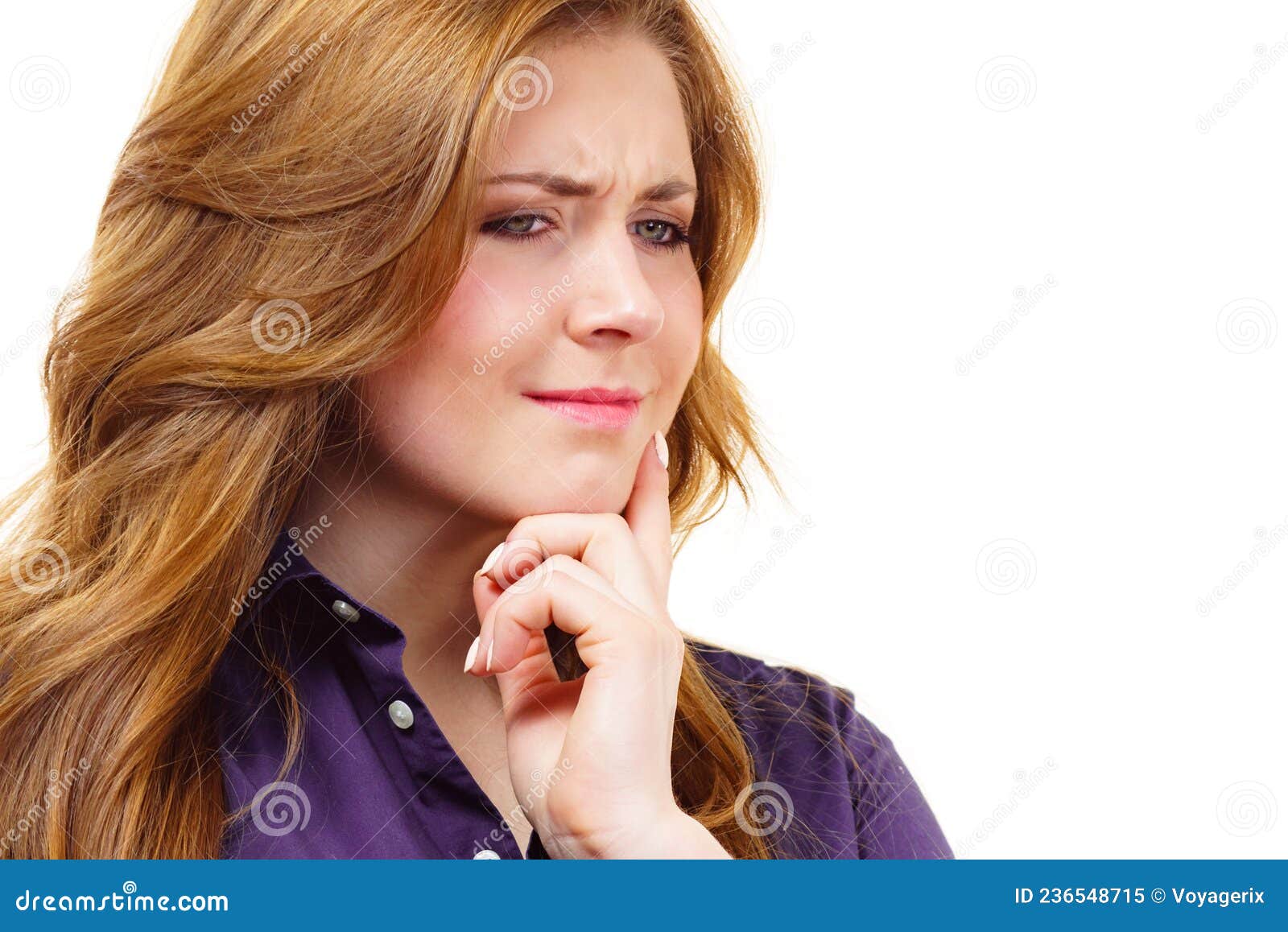 Thinking Woman. Decide Solve Problems Stock Image - Image of process ...