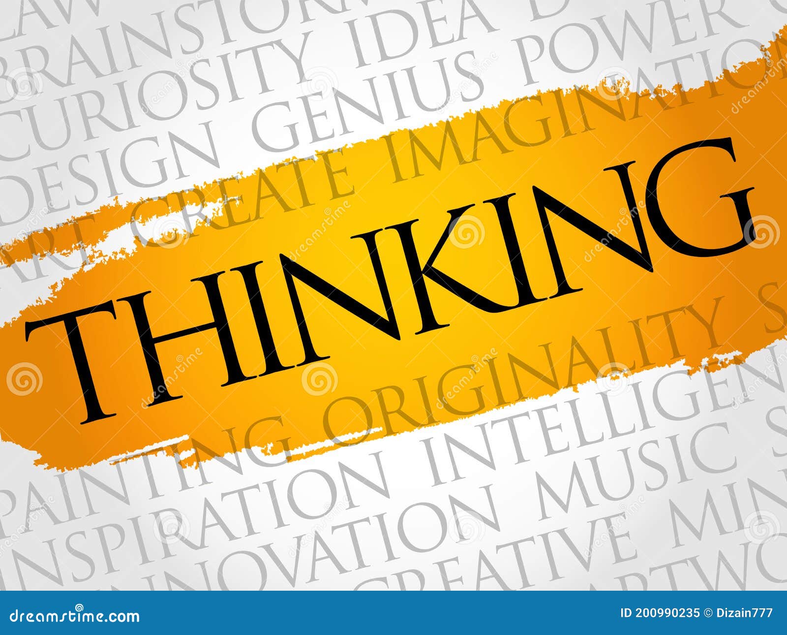 Thinking Word Cloud Collage Stock Illustration - Illustration of ...