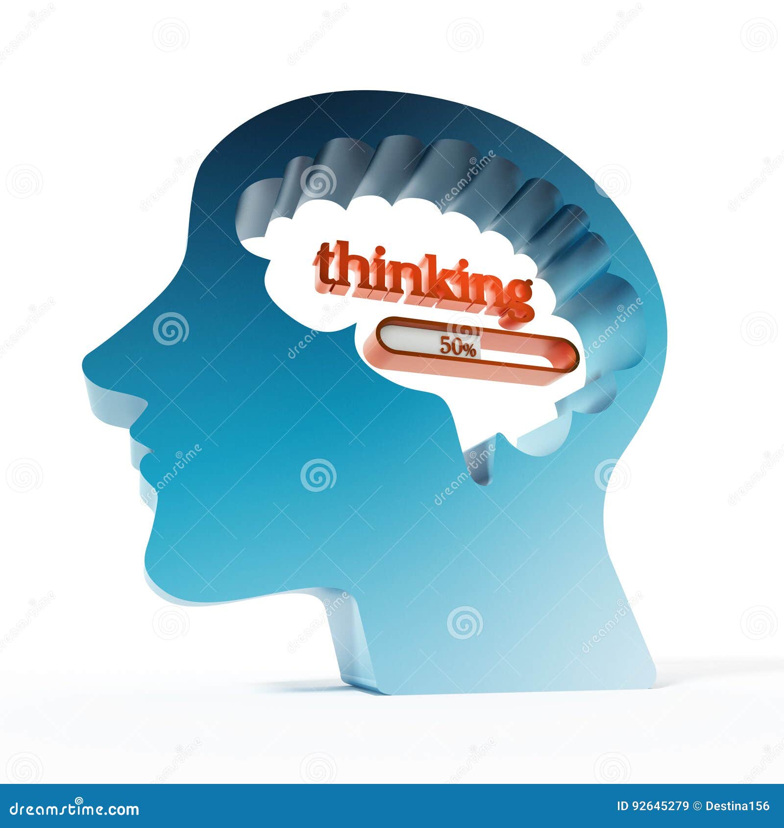 Loading Bar. Brain. Royalty-Free Cartoon | CartoonDealer.com #49823945
