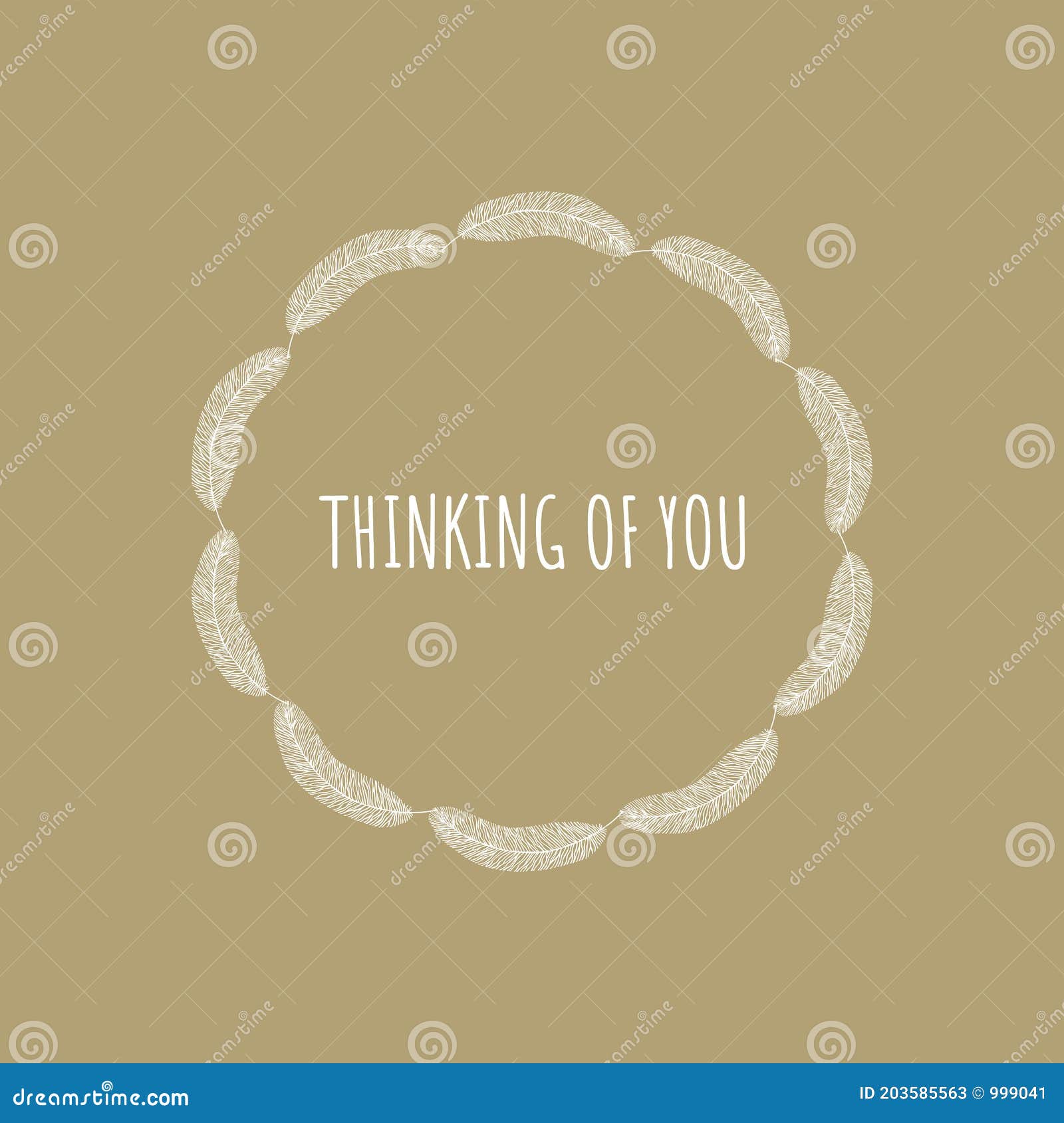Thinking of You- Card. Vector Stock Illustration Eps10. Stock Vector ...