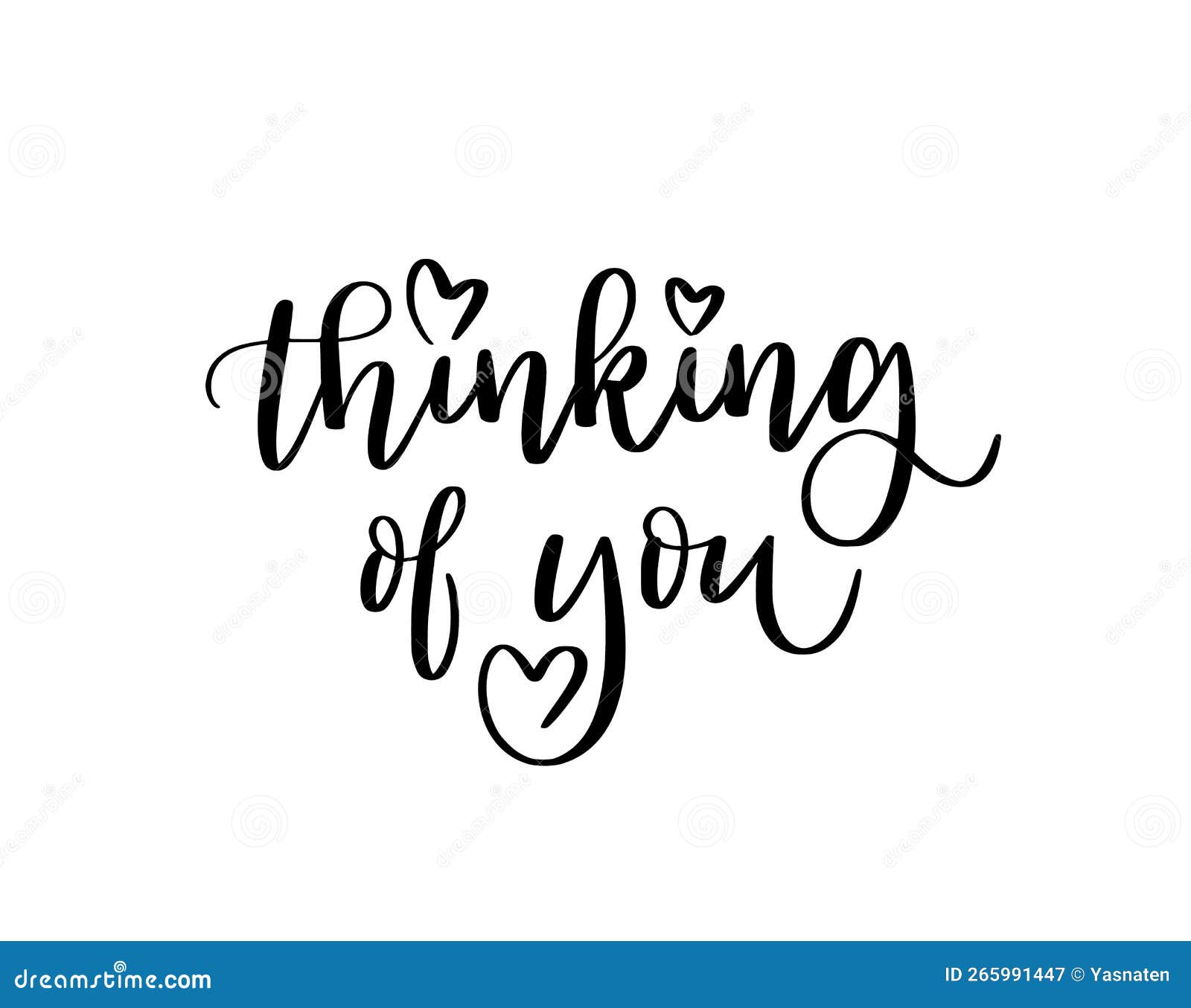 Thinking of You. Romantic Quote Stock Vector - Illustration of poster ...