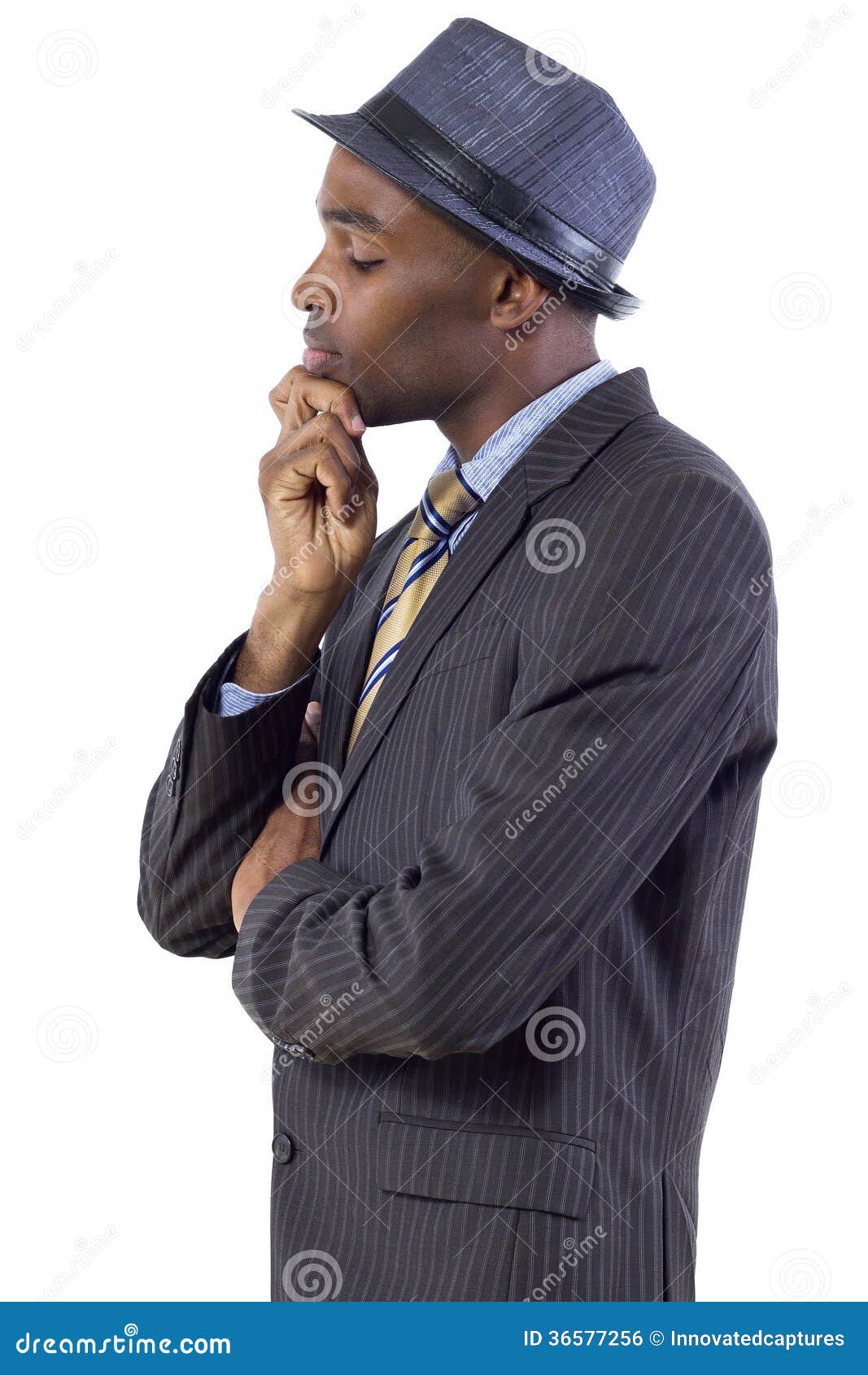 Thinking stock photo. Image of contemplating, holding - 36577256