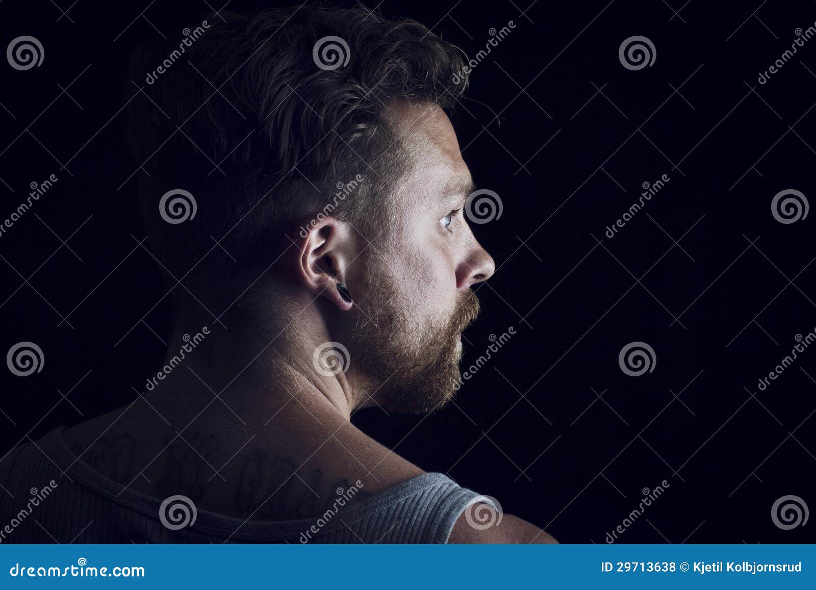 Serious Rocker in Profile stock photo. Image of individuality - 29713638