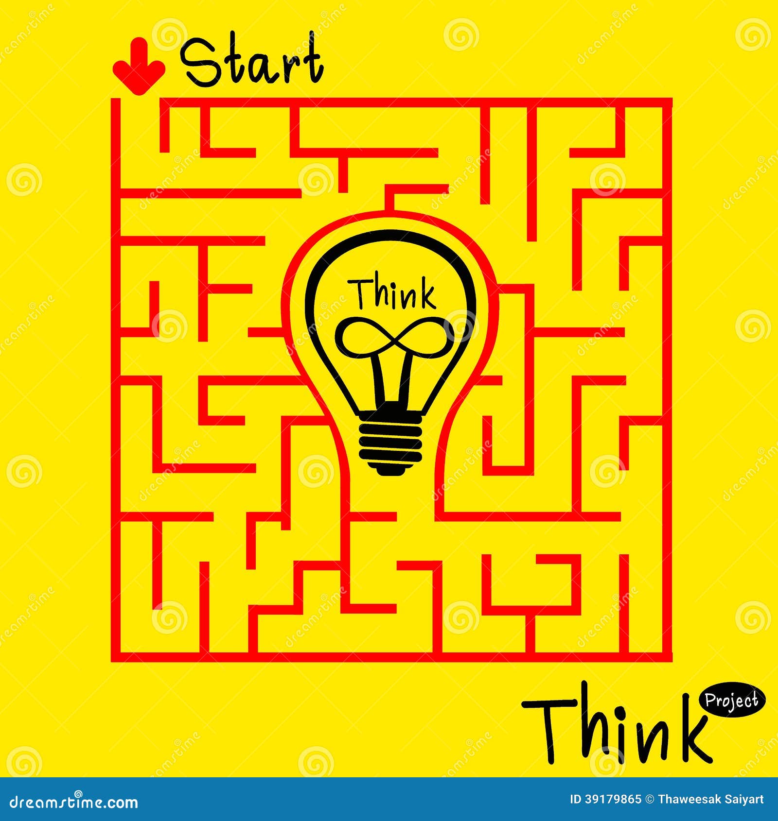 Thinks Design stock vector. Illustration of think, drawing - 39179865