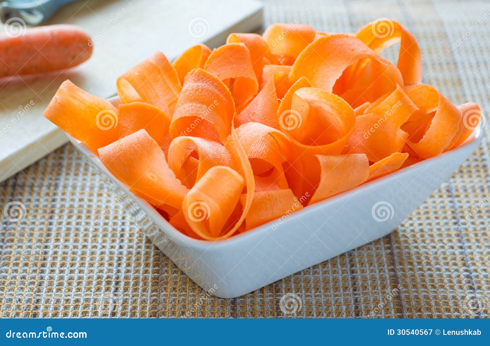 Thinly Sliced Carrots