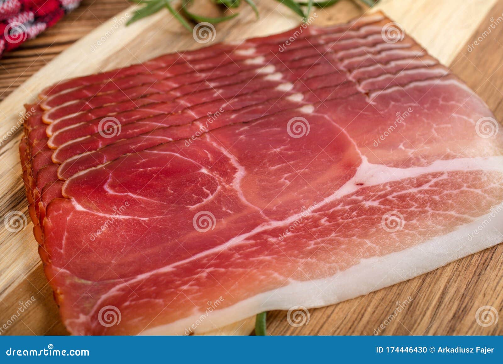 Thinly Sliced German Black Forest Ham Stock Photo - Image of ...