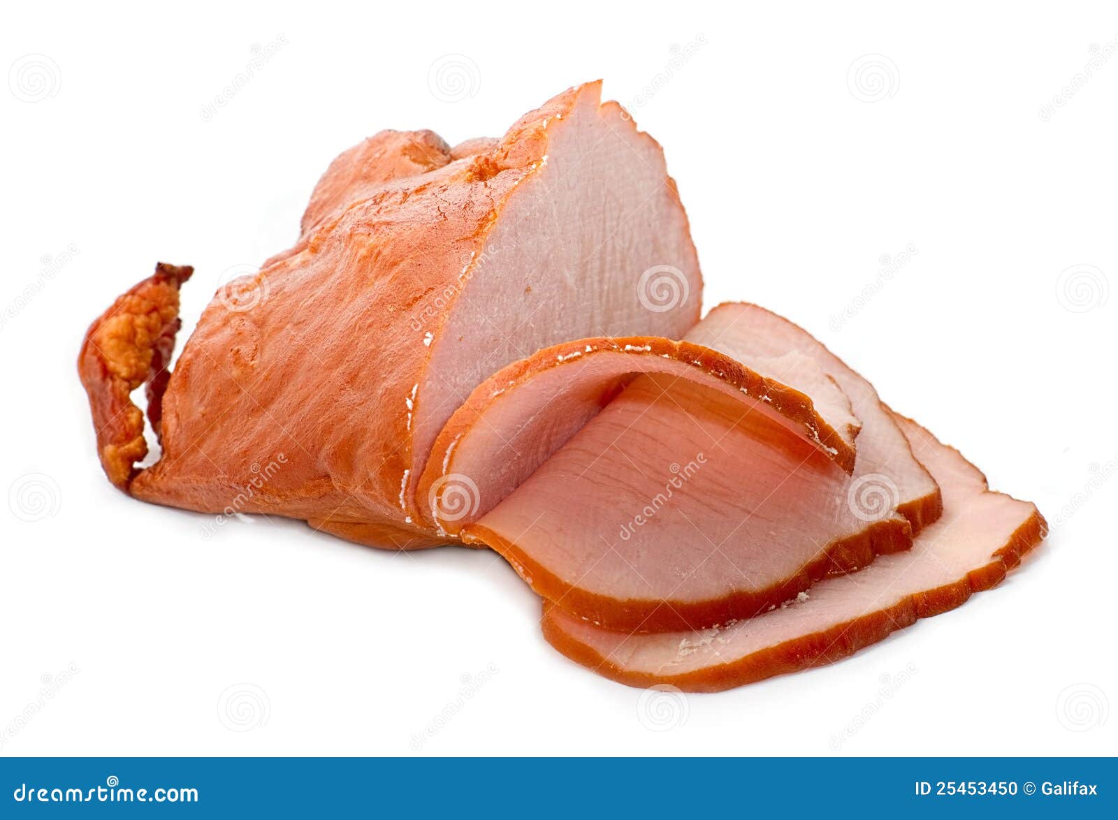 Thinly sliced ham stock photo. Image of food, curing - 25453450