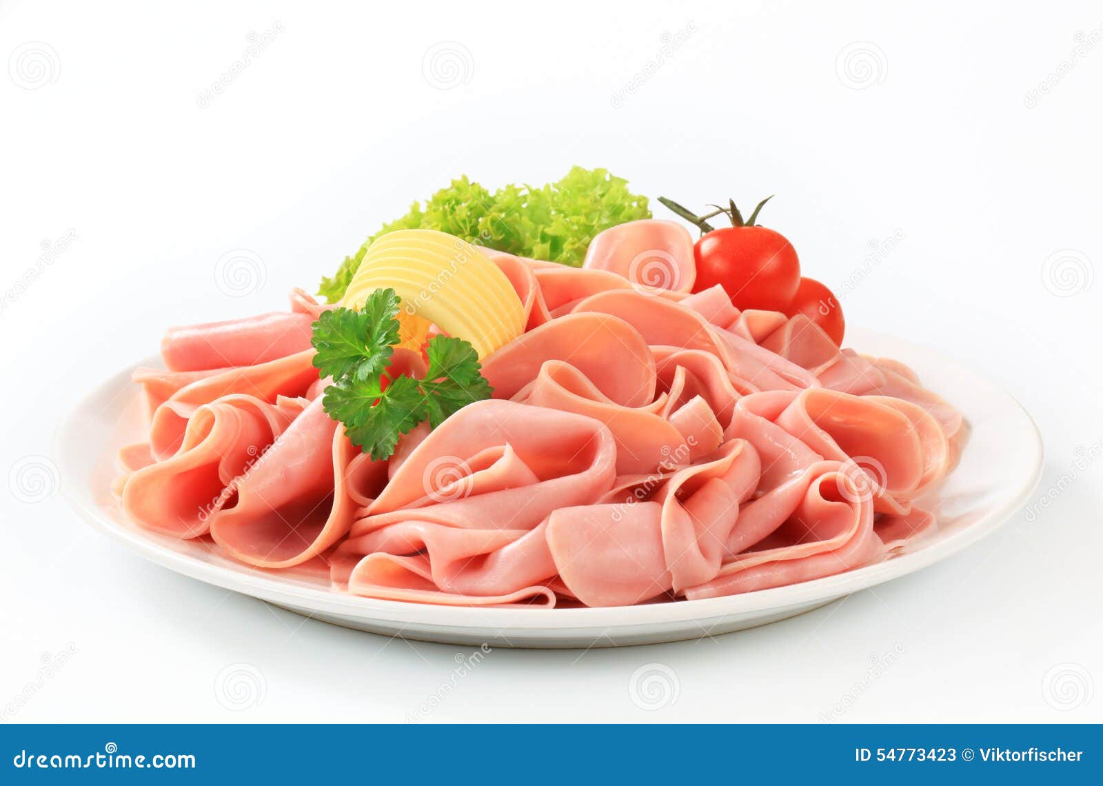 Thinly sliced ham stock image. Image of digifoodstock - 54773423