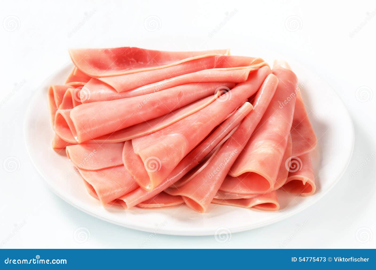 Thinly sliced ham stock image. Image of closeup, shot - 54775473