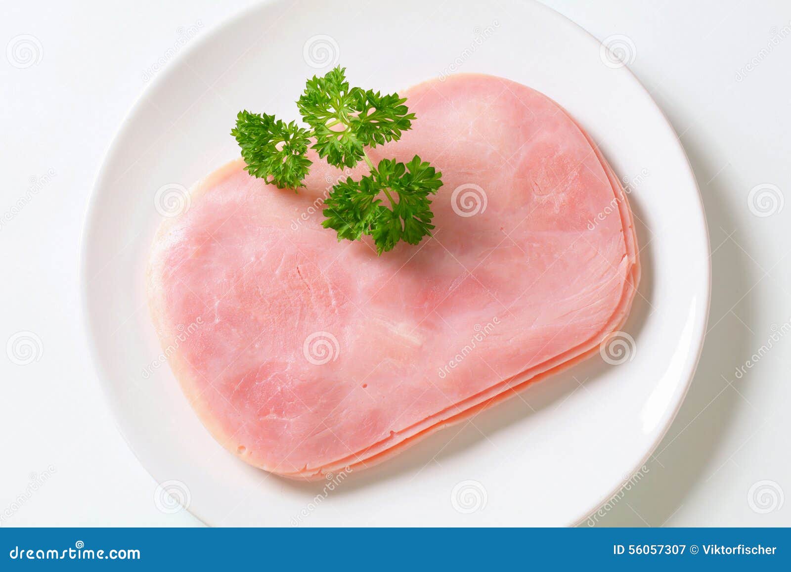 Thinly sliced ham stock image. Image of studio, processed - 56057307