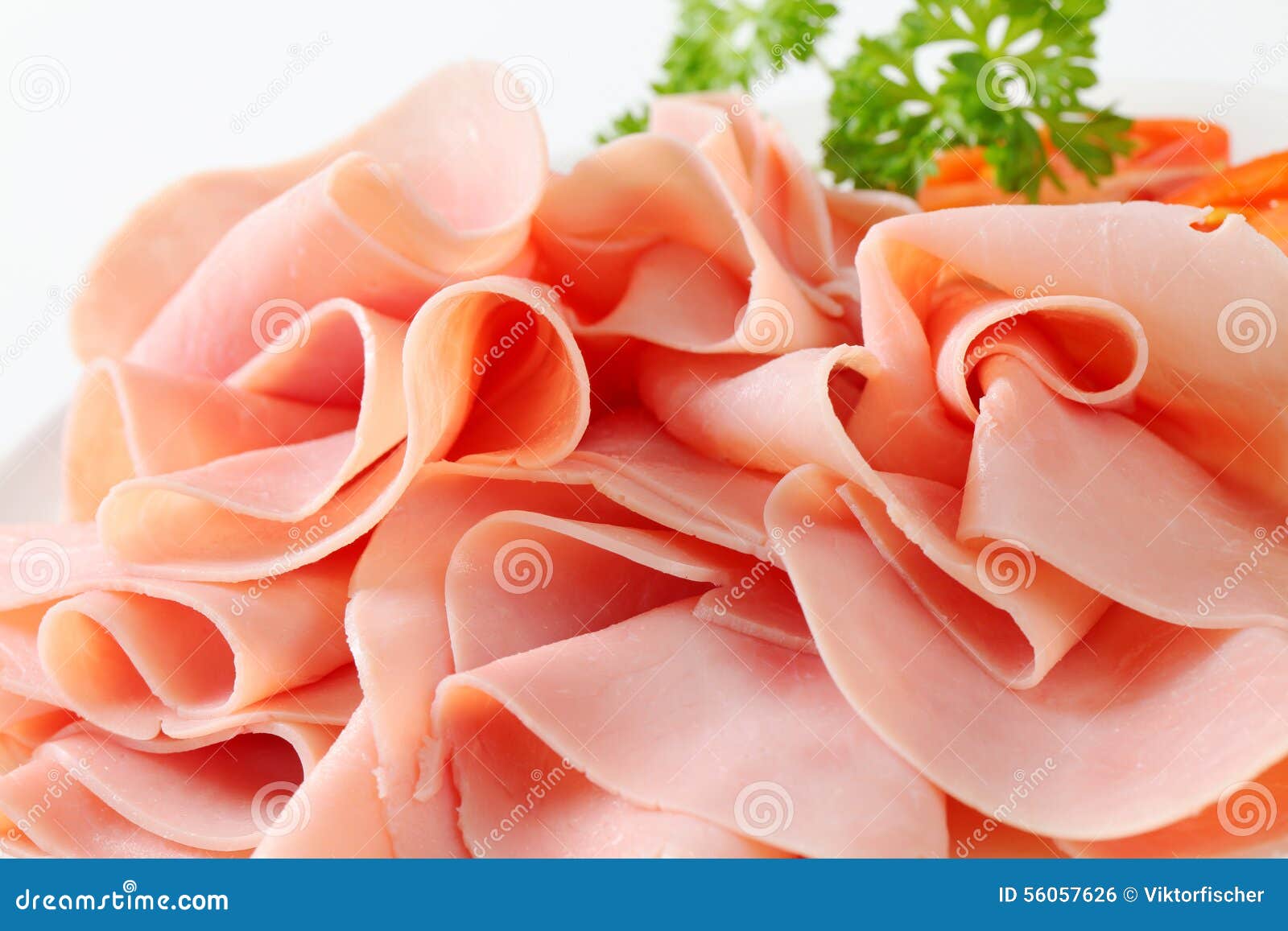 Thinly sliced ham stock photo. Image of appetizer, cuts - 56057626