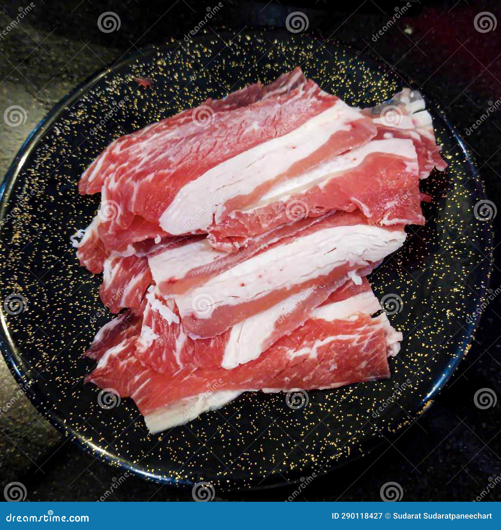 Thinly Sliced ??lean Pork Thinly Sliced ??pork Stock Image - Image of ...