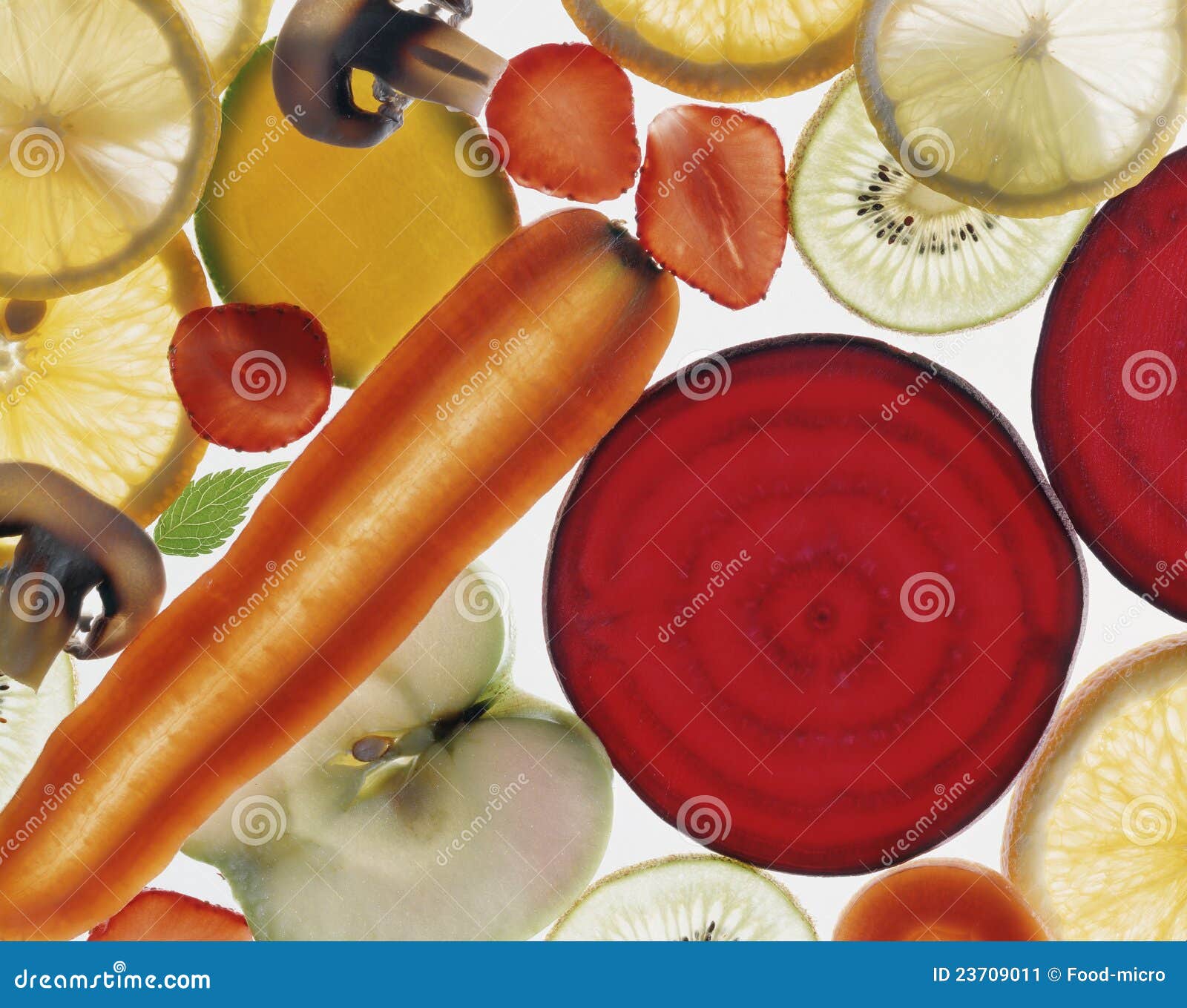 Thinly Sliced Transparent Vegetables Stock Image - Image of kiwi ...