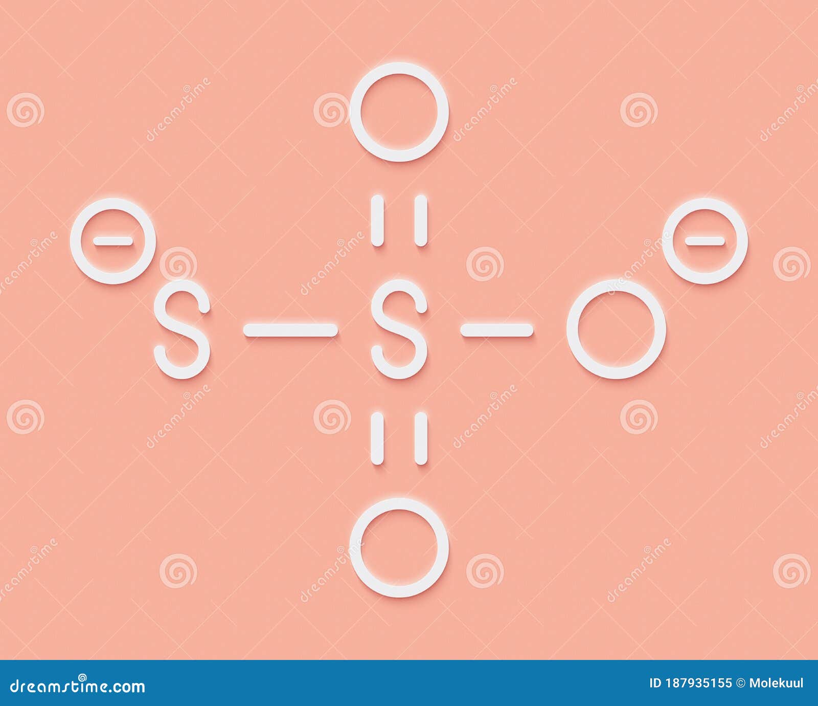 Thiosulfate Anion, Chemical Structure. Skeletal Formula. Stock ...