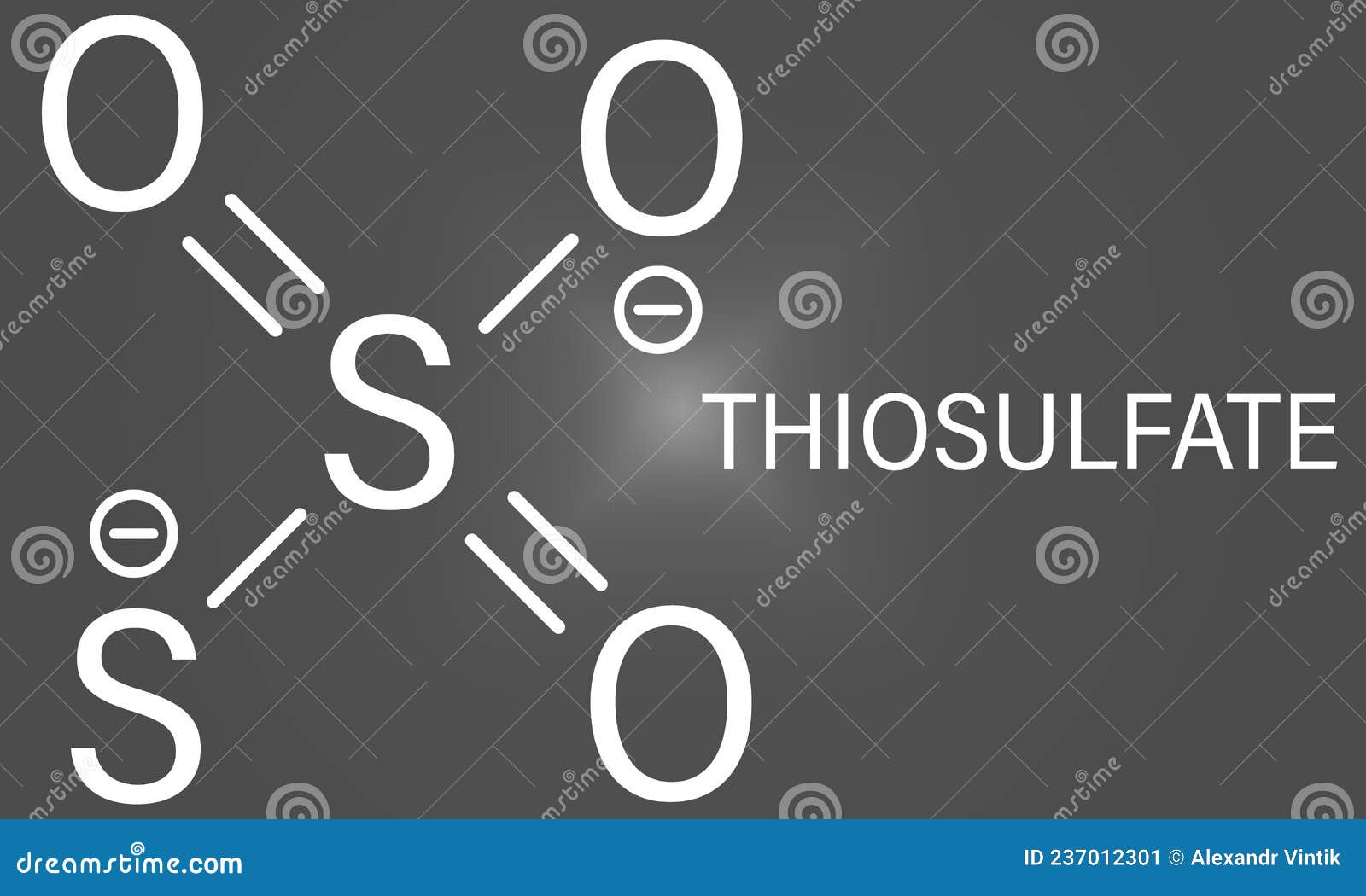 Thiosulfate Anion, Chemical Structure. Skeletal Formula Stock Vector ...