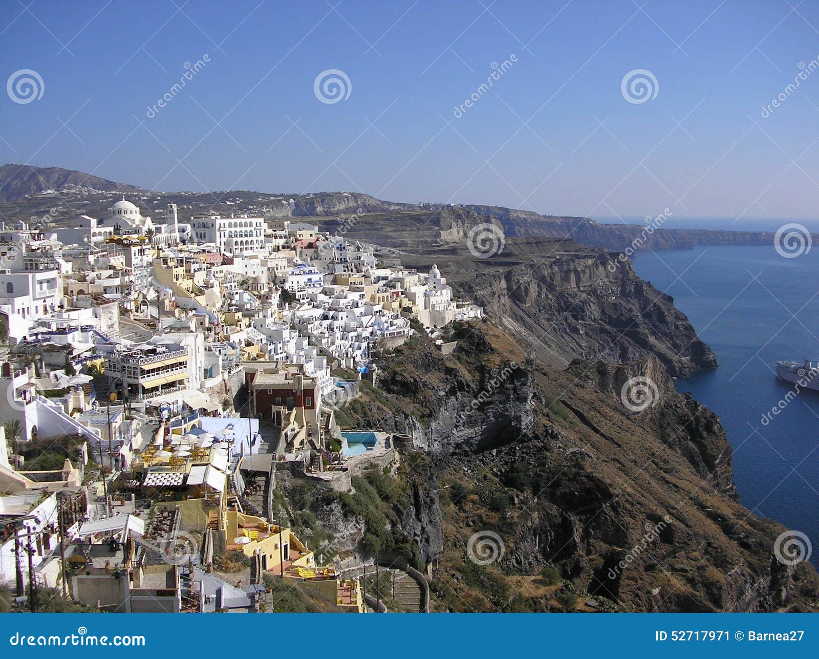 Thira, Santorini immagine stock. Immagine di città, turismo - 52717971