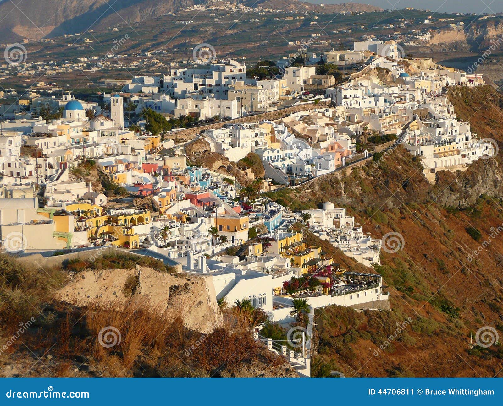Thira, Santorini, Greece, Sunsrt Stock Image - Image of sunsrt, fira ...