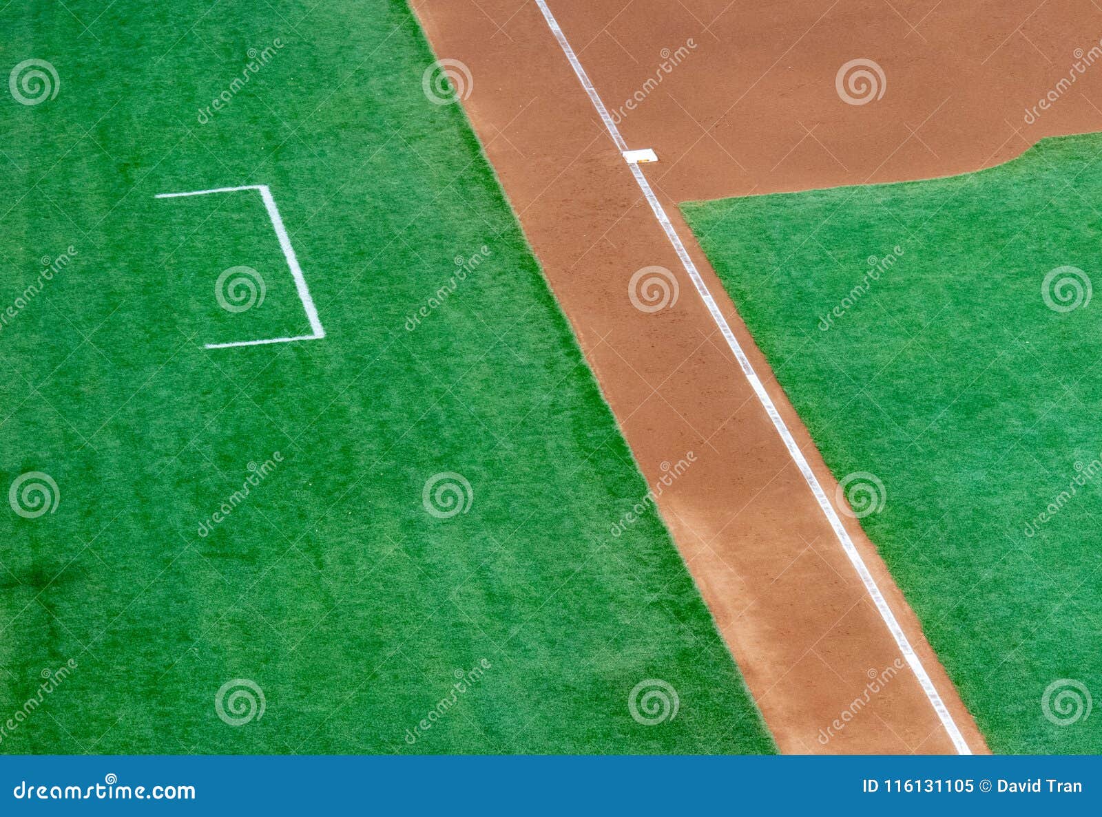 Third Base and Coach Box of a Baseball Diamond Stock Image - Image of ...