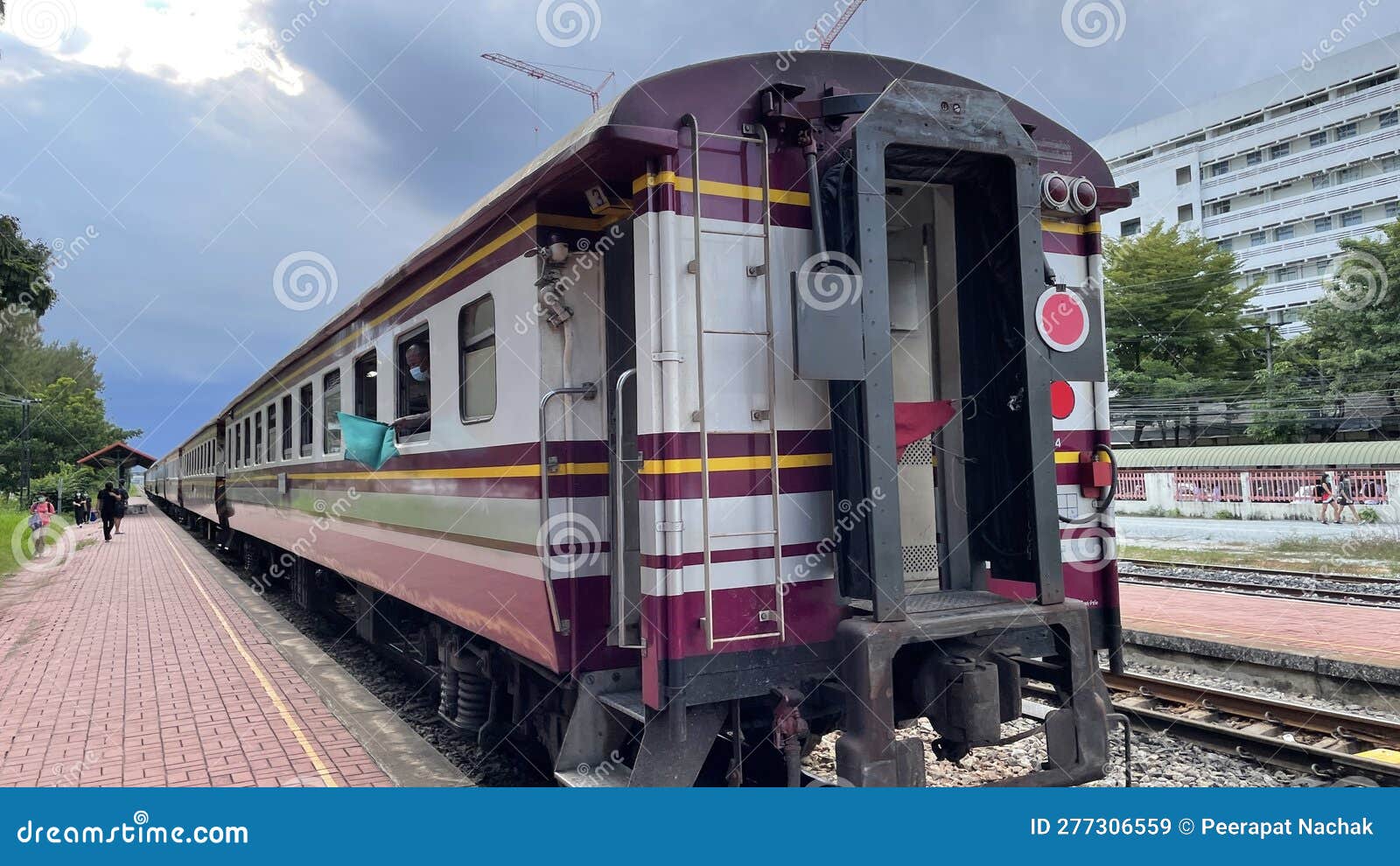 Third Class Train Tail Coach Stock Image - Image of asphalt, tail ...