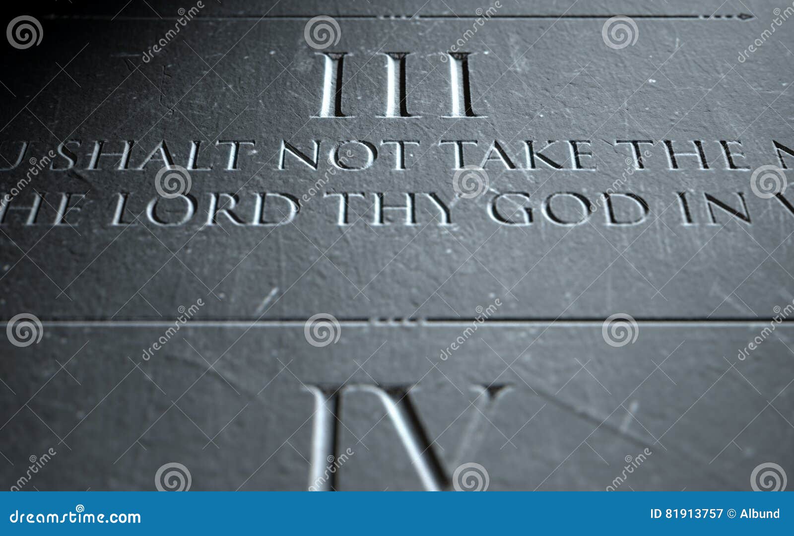 The Third Commandment stock illustration. Illustration of decalogue ...