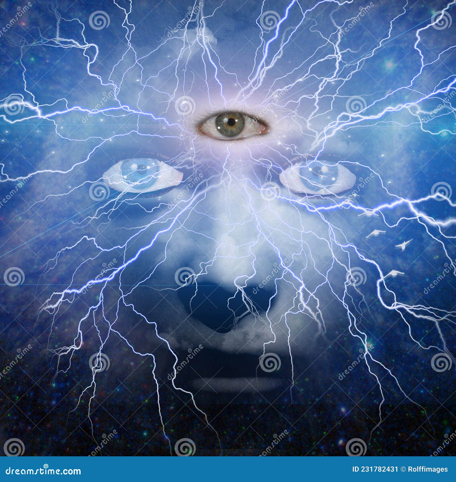 Third Eye. 3D Rendering stock illustration. Illustration of revelation ...