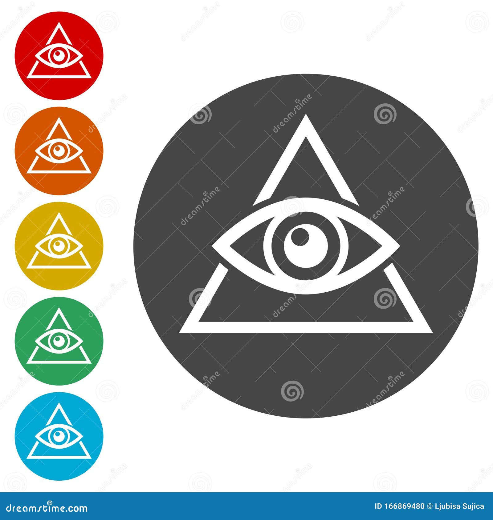 Third Eye Icons Set - Illustration Stock Vector - Illustration of ...