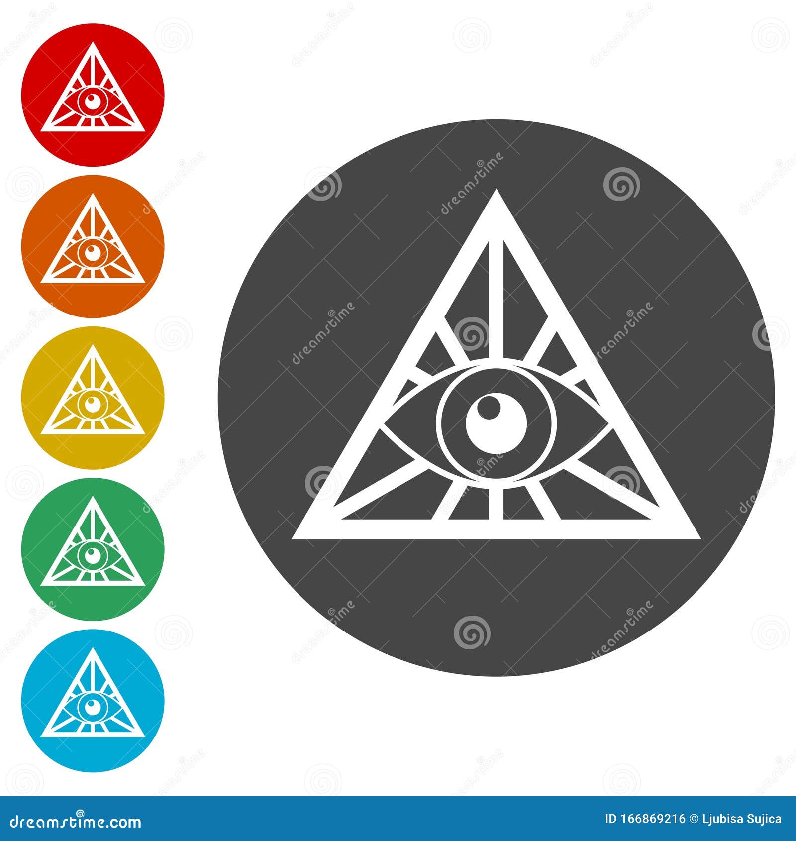 Third Eye Icons Set - Illustration Stock Vector - Illustration of ...