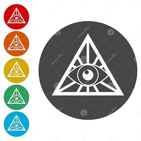 Third Eye Icons Set - Illustration Stock Vector - Illustration of ...