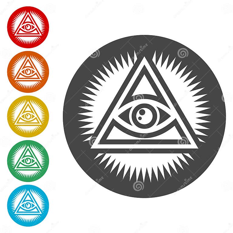 Third Eye Icons Set - Illustration Stock Vector - Illustration of ...