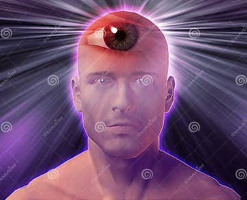 Third eye Man stock illustration. Illustration of spiritual - 6750735