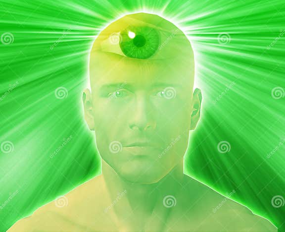 Third eye Man stock illustration. Illustration of praying - 7227166
