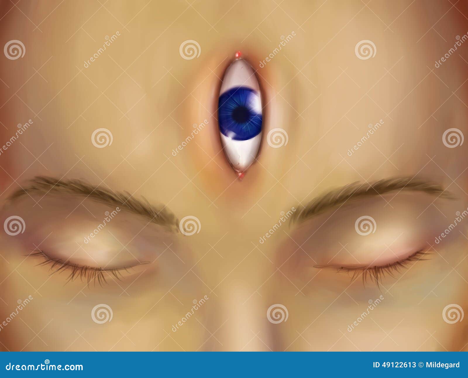 Third eye stock illustration. Illustration of opened - 49122613