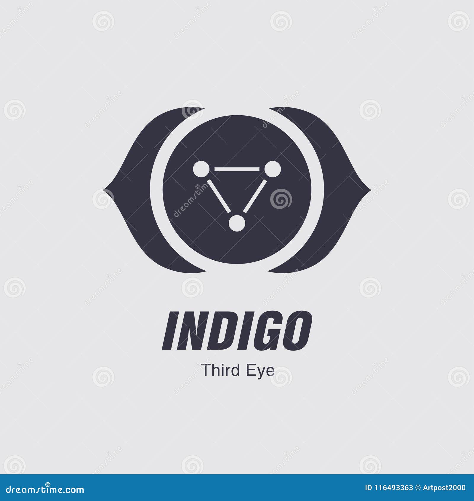 Third eye symbol stock vector. Illustration of hinduism - 116493363