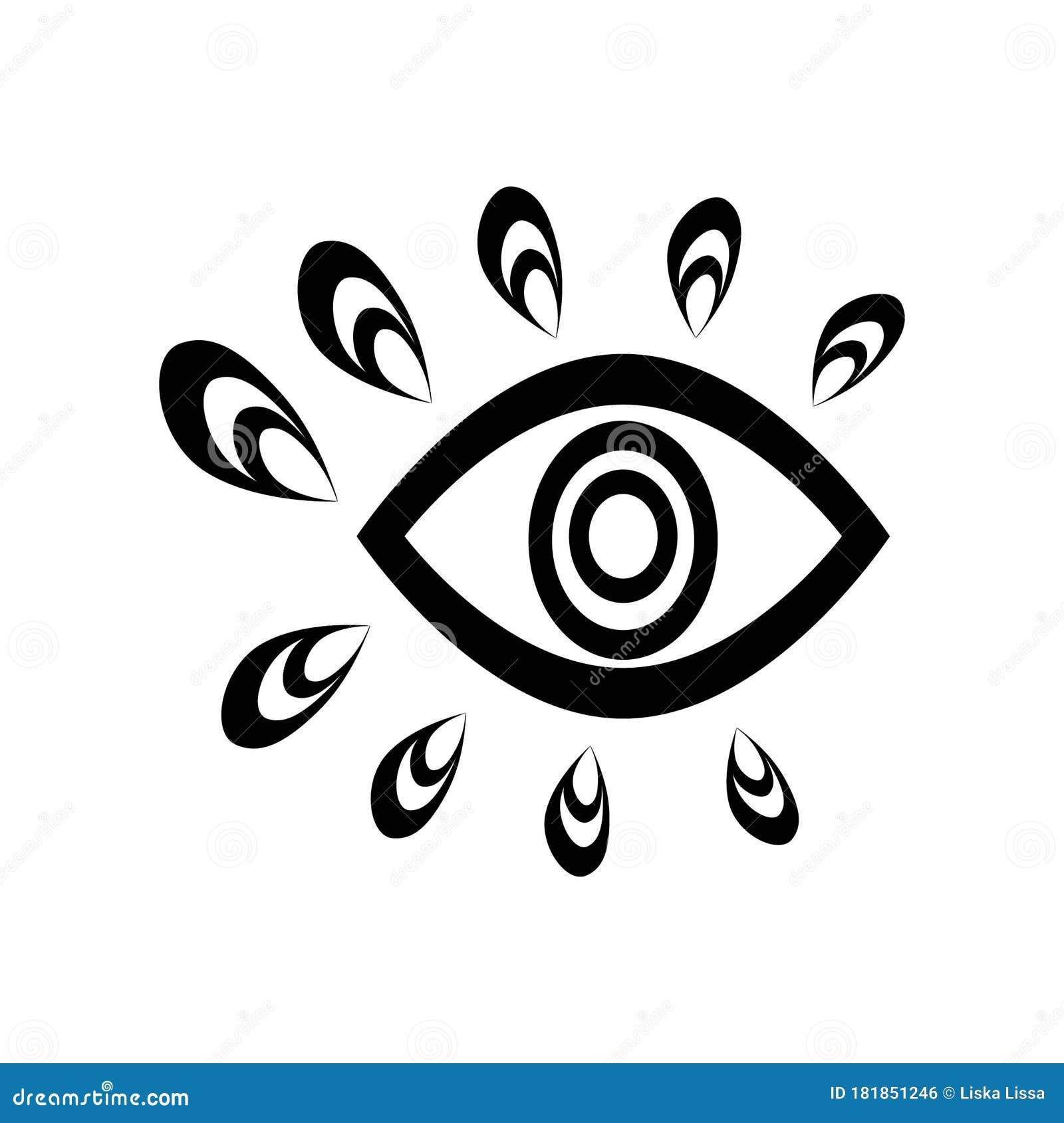 Third eye stock illustration. Illustration of abstract - 181851246