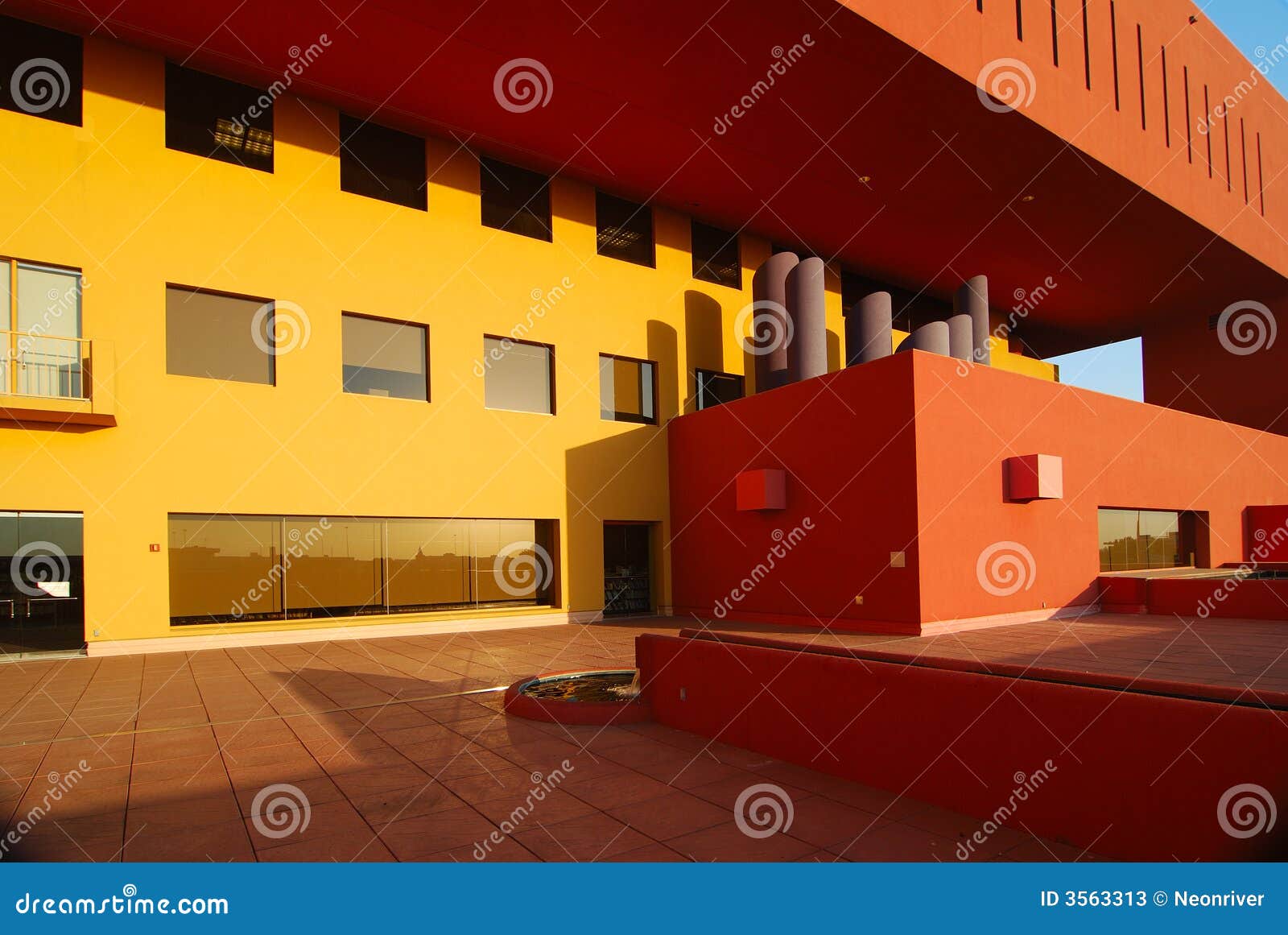 Third Floor Terrace stock image. Image of view, library - 3563313