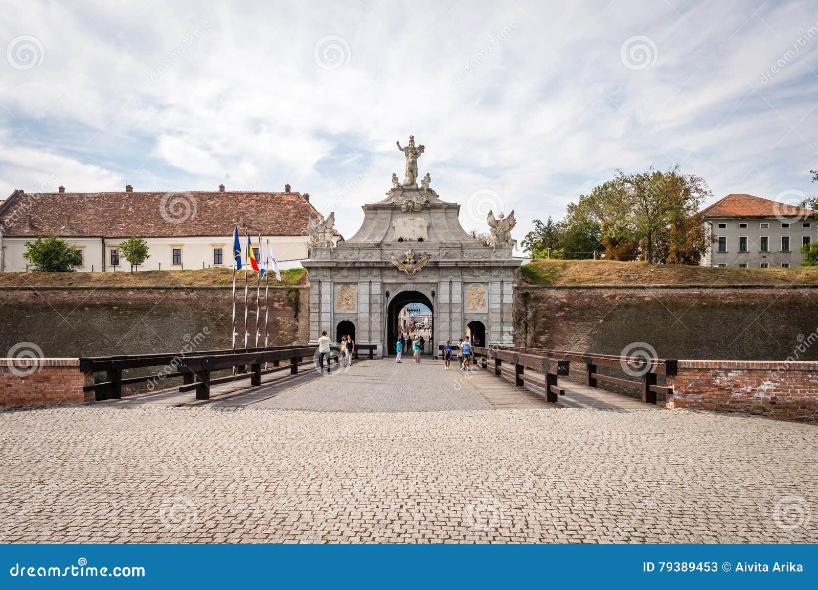 The Third Gate in Alba Lulia Editorial Stock Photo - Image of people ...