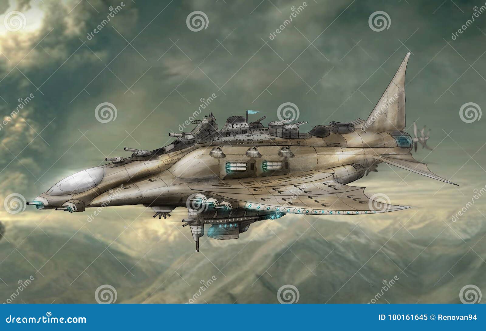 Third-generation Bomber Fighter Stock Illustration - Illustration of ...