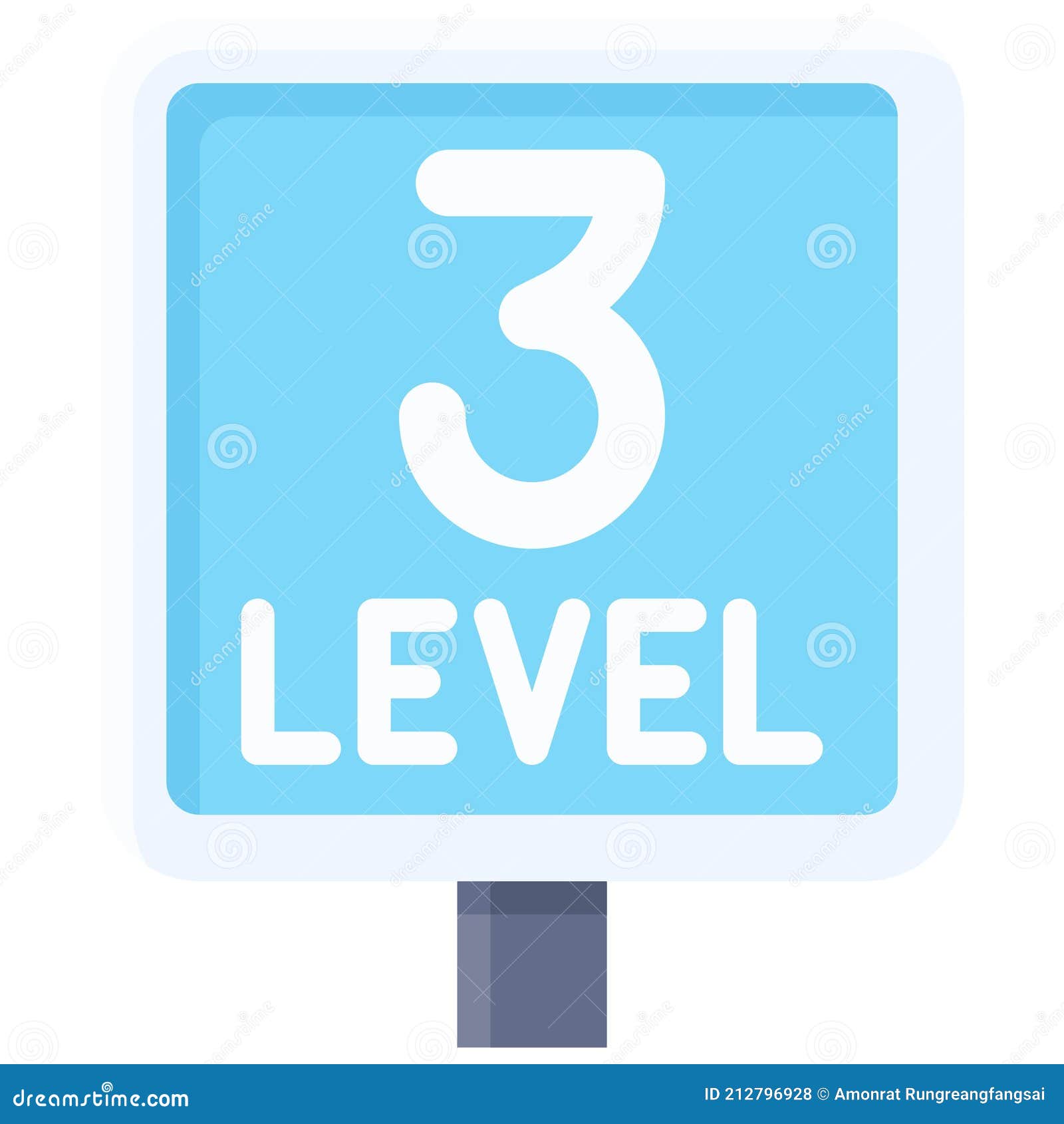Third Level Sign Icon, Parking Lot Related Vector Stock Vector ...