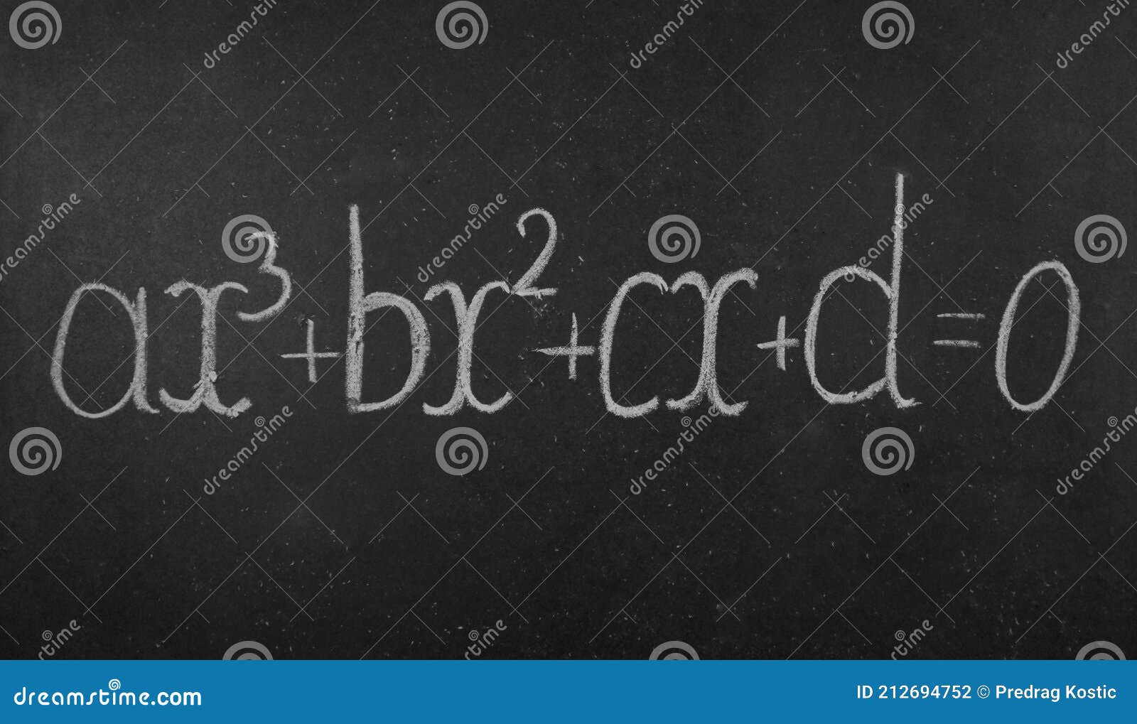 Third Order Equation in Mathematics. Stock Illustration - Illustration ...